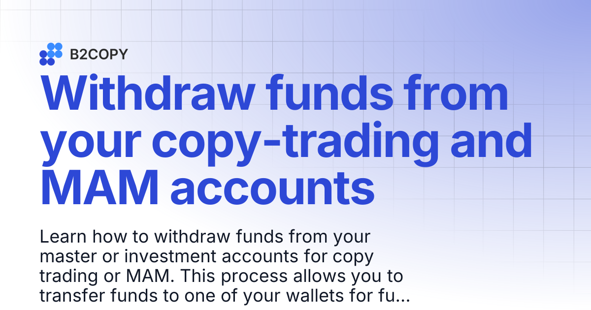 Withdraw funds from your copy-trading and MAM accounts | B2COPY docs