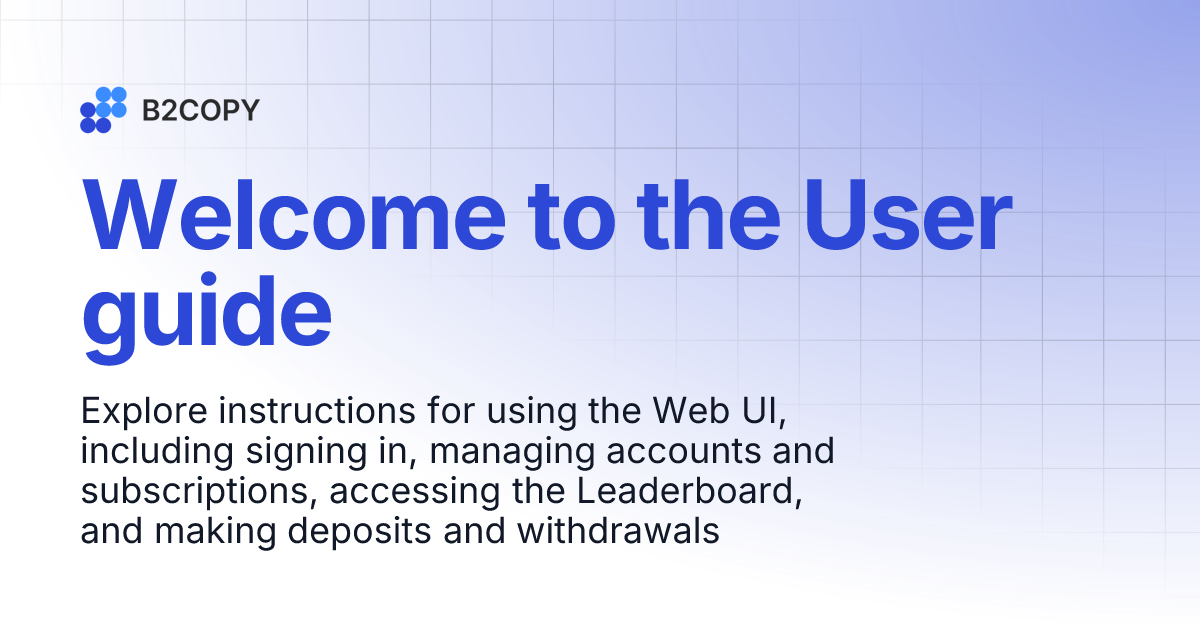 Welcome to the User guide | B2COPY docs