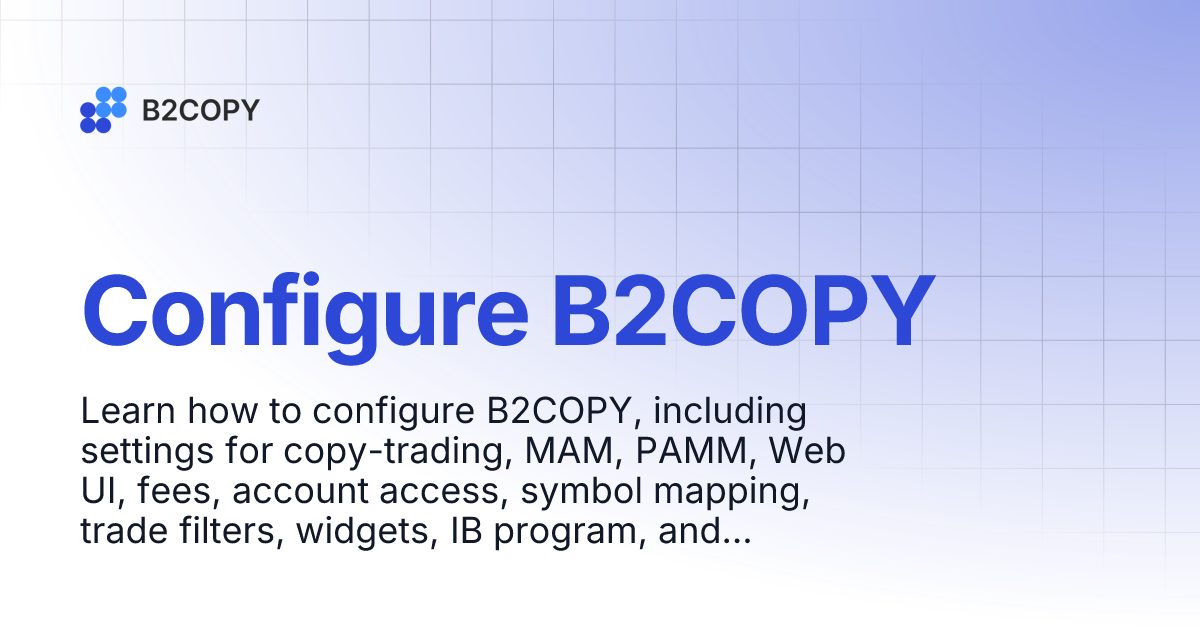 Configure B2COPY | B2COPY docs