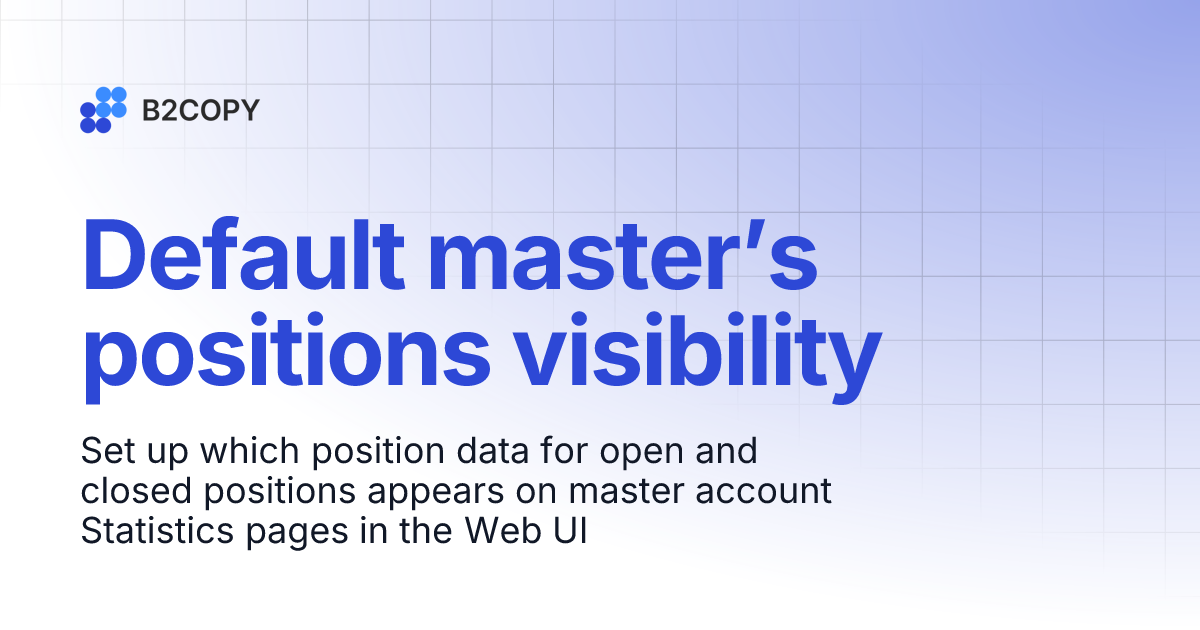 Default master’s positions visibility | B2COPY docs