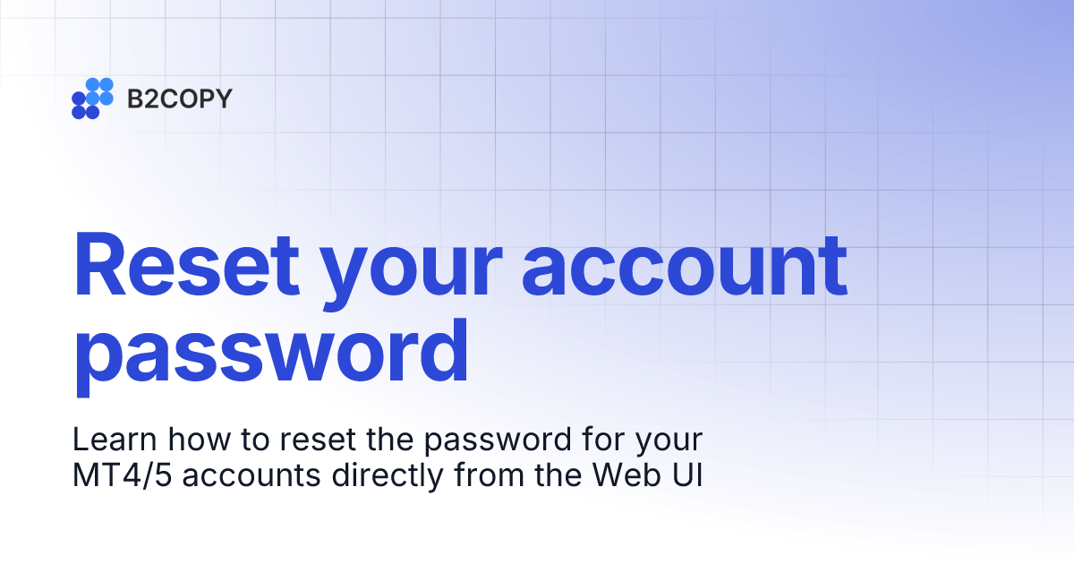 Reset your account password | B2COPY docs