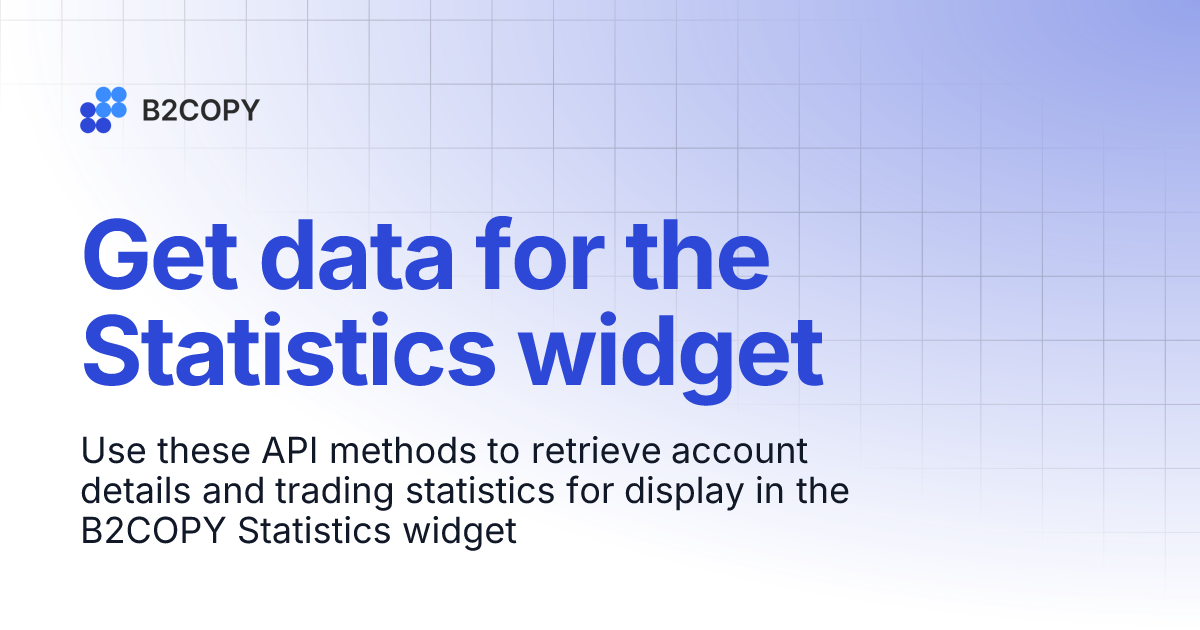 Get data for the Statistics widget | B2COPY docs
