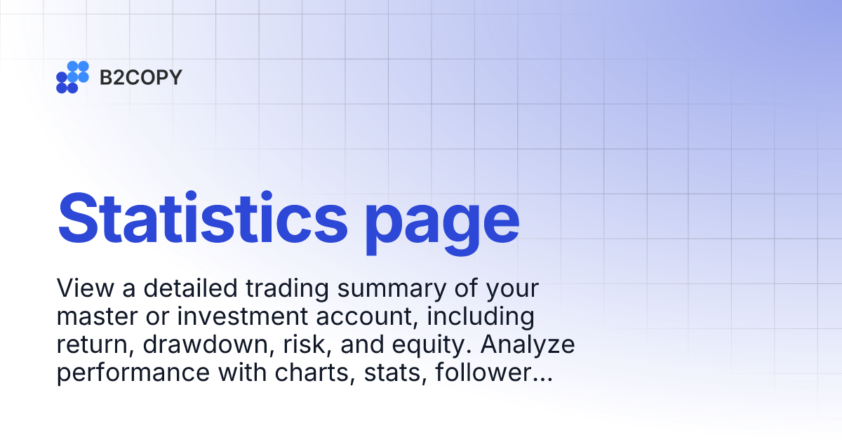 Statistics page | B2COPY docs